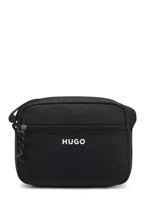 Hugo Crossbody Bag With Contrast Logo Print - Black