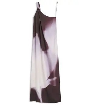 BOSS One-shoulder Floral Print Dress - Patterned