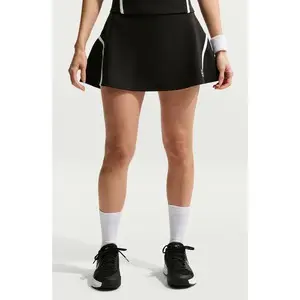 Nike Court Advantage Dri-fit High Waist Tennis Skort - Black/white