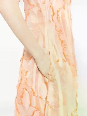 Amsale Jacquarded Trapeze Maxi Dress