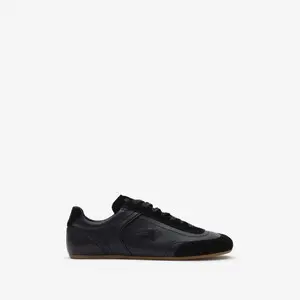 Burberry Leather Knight Runner Sneakers - Black