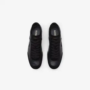 Burberry Leather Knight Runner Sneakers - Black