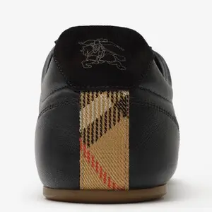 Burberry Leather Knight Runner Sneakers - Black