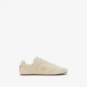 Burberry Leather Knight Runner Sneakers - Dove Beige