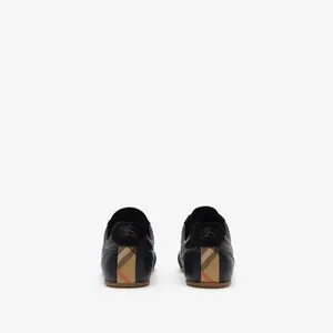 Burberry Leather Knight Runner Sneakers - Black