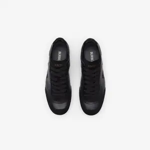 Burberry Leather Knight Runner Sneakers - Black