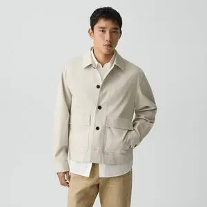 Theory Button-up Jacket In Moonsoft Cotton