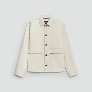 Theory Button-up Jacket In Moonsoft Cotton