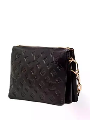 LOUIS VUITTON Monogram Embossed Lambskin Coussin Pm - Black