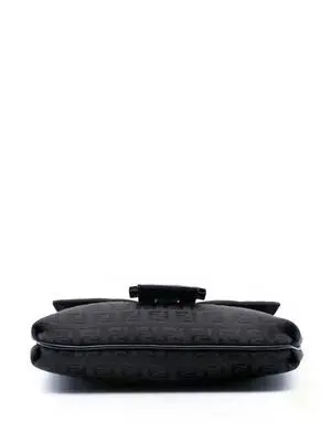 Fendi Zucchino Canvas Crossbody Bag - Black