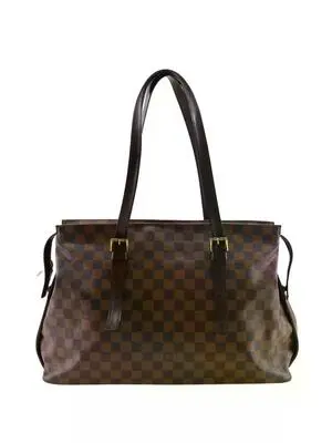 LOUIS VUITTON 2005 Damier Ebene Chelsea Shoulder Bag - Brown
