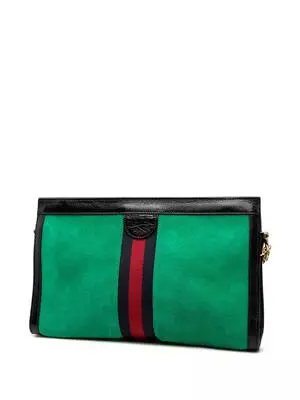 Gucci Medium Suede Web Ophidia Chain Shoulder Bag