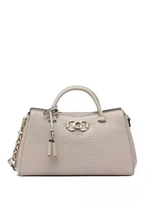 Guess Salinge Lizard-effect Chain Tote Bag - Neutrals