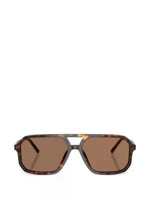 Dolce & Gabbana Pilot-frame Tortoiseshell Sunglasses - Brown