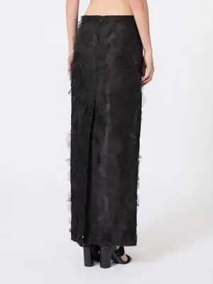 Max Mara Silk Jacquard Midi Skirt