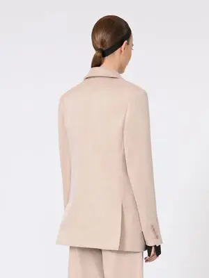 Max Mara Oversized Blazer In Organza And Linen Canvas