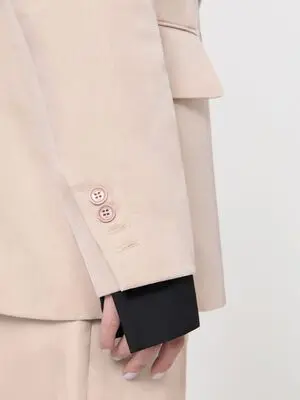 Max Mara Oversized Blazer In Organza And Linen Canvas