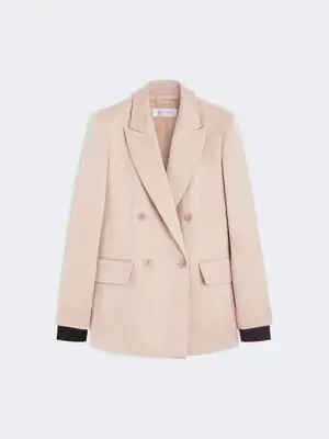 Max Mara Oversized Blazer In Organza And Linen Canvas