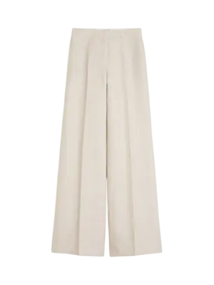 Max Mara Wide-leg Linen Trousers - Sand