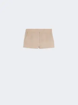 Max Mara Linen Canvas Shorts - Camel