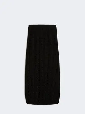 Max Mara Mesh Knit Cotton Skirt - Black