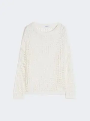 Max Mara Cotton Mesh Jumper - Optical White