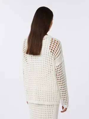 Max Mara Cotton Mesh Jumper - Optical White