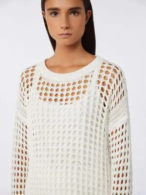 Max Mara Cotton Mesh Jumper - Optical White
