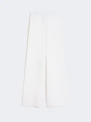 Max Mara Viscose Crêpe Yarn Trousers - Optical White