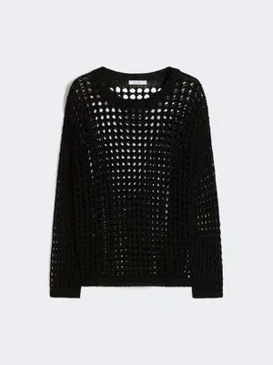 Max Mara Cotton Mesh Jumper - Black