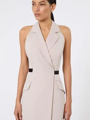 Max Mara Wool And Cotton Canvas Dress