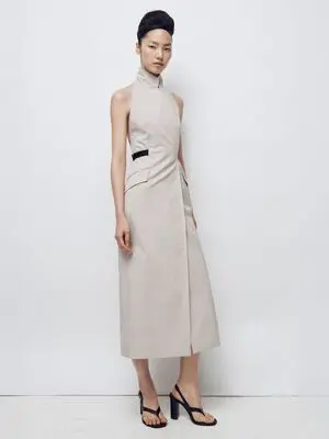 Max Mara Wool And Cotton Canvas Dress