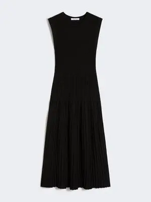 Max Mara Viscose Crêpe Yarn Dress - Black