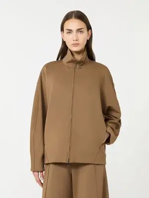 Max Mara Boxy Scuba Jersey Jacket - Brown