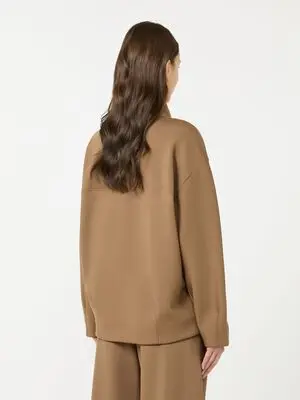 Max Mara Boxy Scuba Jersey Jacket - Brown
