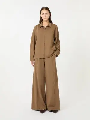 Max Mara Boxy Scuba Jersey Jacket - Brown