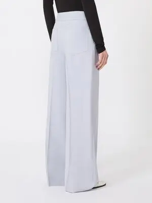 Max Mara Viscose-blend Gabardine Yoke-detail Trousers