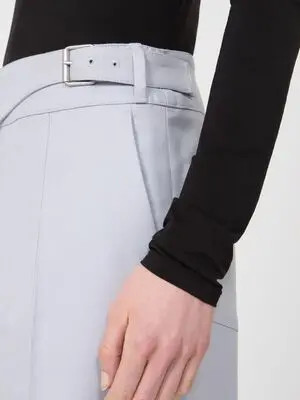 Max Mara Viscose-blend Gabardine Yoke-detail Trousers