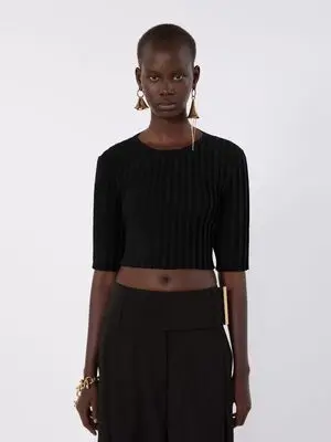 Max Mara Stretch Viscose Crop Top