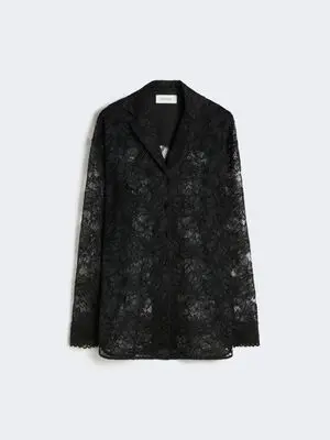Max Mara Floral Lace Jacket - Black