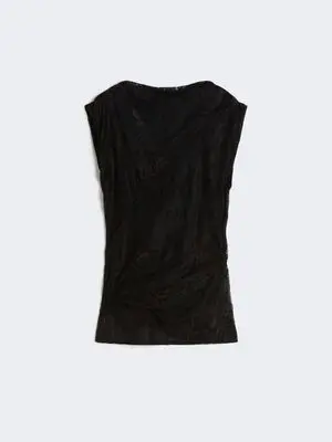 Max Mara Two-tone Lace Top - Black