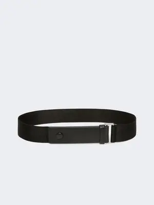 Max Mara Elasticated Webbing And Leather Belt