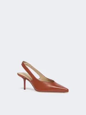 Max Mara Nappa Leather Slingbacks