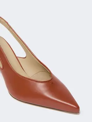 Max Mara Nappa Leather Slingbacks