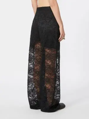 Max Mara Lace Trousers With Floral Pattern