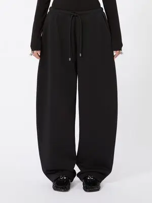 Max Mara Stretch Cotton-blend Jersey Fleece Pants