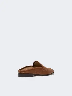 Max Mara Raffia-effect Canvas Mules