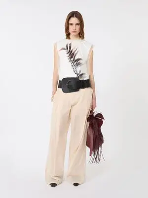 Max Mara Sleeveless Satin And Tulle Top