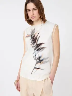 Max Mara Sleeveless Satin And Tulle Top
