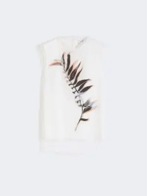 Max Mara Sleeveless Satin And Tulle Top